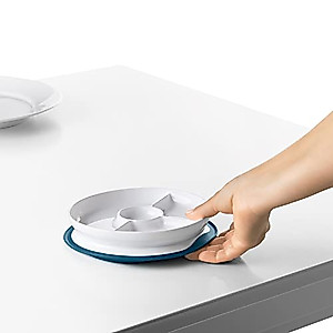 OXO Tot Stick & Stay Suction Divided Plate - Navy