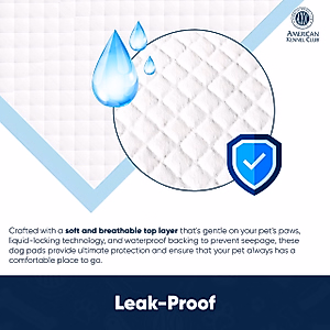 American Kennel Club Scented Puppy Training Pads with Ultra Absorbent Quick Dry Gel – 22 x 22 Puppy Pads - Fresh Scented - Pack of 50