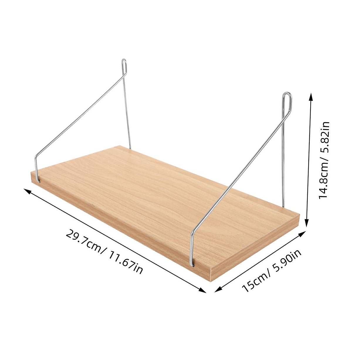 GOOHOCHY Wall Shelf Storage Shelves Storage Holder Wall Mounted Clothes Rail Floating Shelf for Wall Closet Rod Brackets Heavy Duty Wall-Mounted Shelf Wall Mounted Floating Shelf