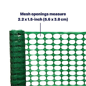 BISupply 4 FT Safety Fence – 100 FT Plastic Fencing Roll for Construction Fencing Pet Fencing and Event Fencing, Green