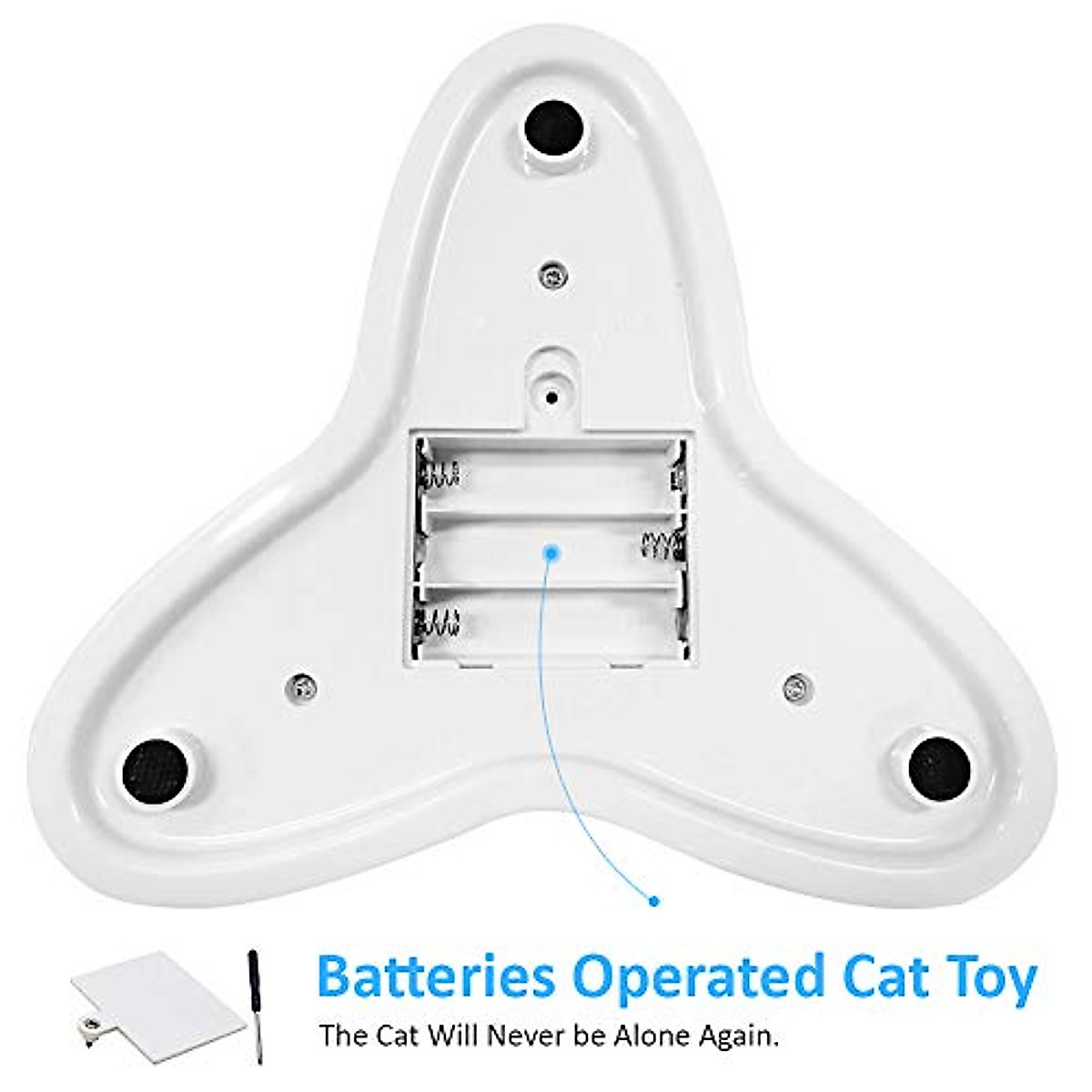 Flurff Zenes Cat Toys, Funny Exercise Electric Flutter Rotating Kitten Toys, Cat Teaser with Butterfly Replacement
