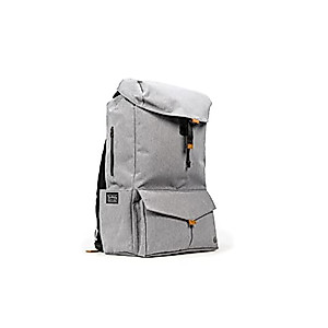 PKG Cambridge (31L) Backpack. 600D Water Resistant Double Layer Construction. 16" Laptop (Light Grey/Tan)