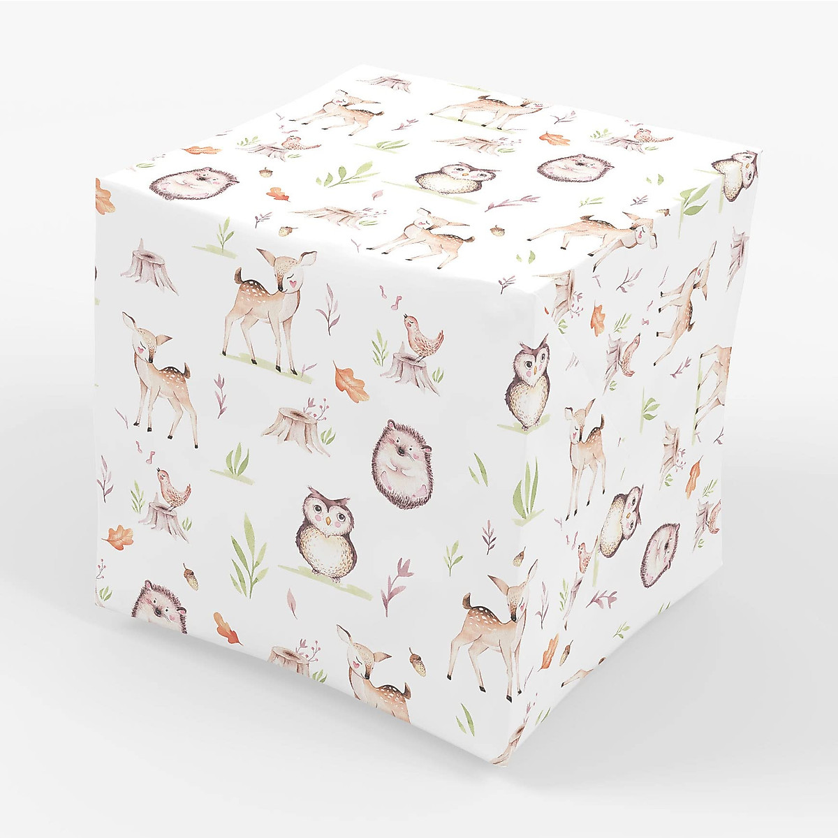 Stesha Party Fawn Woodland Gift Wrap Wrapping Paper - Folded Flat 30 x 20 Inch (3 Sheets)