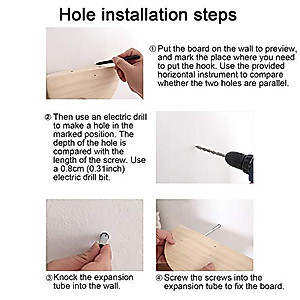 Hawgeylea Rustic Wood Floating Shelves, Wall Mounted Storage Shelf Hanging Decorative Rack Display Ledge for Farmhouse Bathroom Bedroom Living Room Decor Office Kitchen (Brown,Set of 5)