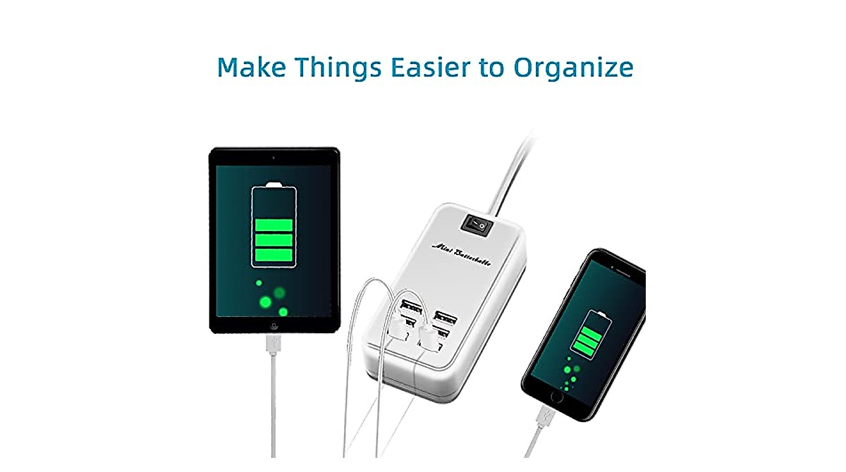 6 Ports USB Charger Hub Desktop US Plug AC Power Wall Travel Charging ...