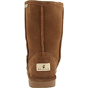 BEARPAW Women's Wide Calf Emma Short Boot, Hickory, 10 W US