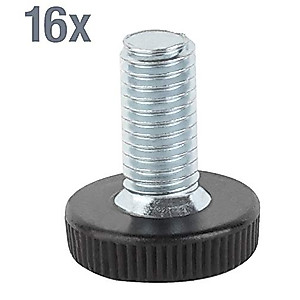 Gah-Alberts 426873 Adjusting Screw for Threaded Plugs Plastic and Steel Thread M8 20 x 20 mm Set of 4