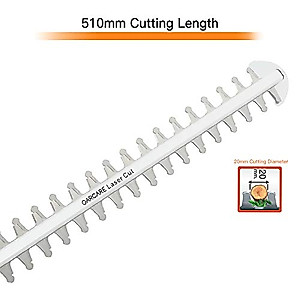 GARCARE 2 in 1 Electric Hedge Trimmer Corded - 4.8A Hedge Clippers with 20 inch Laser Cut Blade, Orange & Black