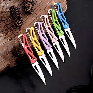 SWBIYING 6 Pcs Pocket Knife Set,Pocket Knives & Folding KnivesSmall Mini Pocket Knife,Pocket Knife for Women,Cute Key Accessories,Edc Knife,Cool Gadgets,Box Cutter