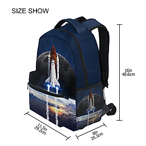 Space Rocket Backpack for Boys Girls Elementary School Nasa Bookbag 2020989