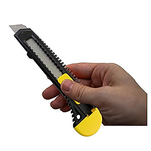 100 Bulk Utility Knives Box Cutters Snap Off Blades Black