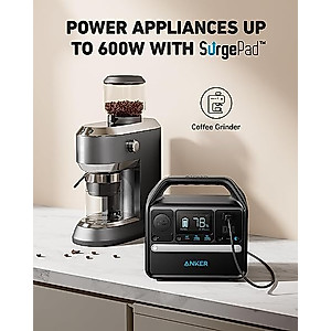 Anker 521 Portable Power Station with LiFePO4 Battery, 256Wh 6-Port PowerHouse, 300W Solar Generator (Solar Panel Optional), 2 AC Outlets, 60W USB-C PD Output, Outdoor Generator