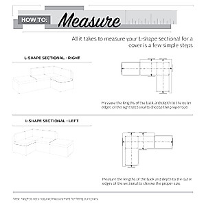 Classic Accessories 55-881-011501-RT Facing, Large Veranda Patio L-Shaped Sectional Sofa Cover, Left, Pebble, Patio Furniture Covers