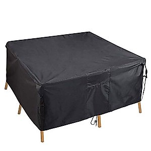 48" L x 48" W x 30" H Rectangular Garden Furniture Covers, Patio Table Cover Waterproof UV-Resistant 420D Oxford Cloth Outdoor Patio Furniture Covers