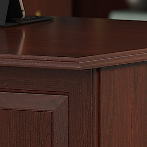 Bush Furniture Saratoga L Shaped Computer Desk in Harvest Cherry