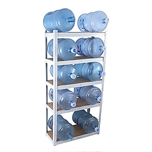 5 Tier Laminated White Metal Shelving Unit Adjustable Garage Storage Utility Rack Heavy Duty Shelves Organization Multipurpose Shelf Warehouse Basement Pantry 29" W x 12" D x 59" H 1Pack, White