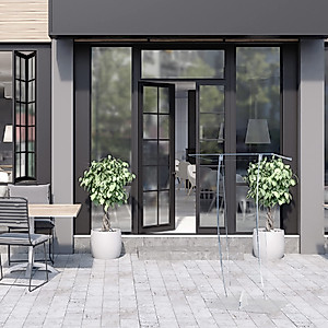 VIVO Acrylic Podium Stand, Sleek Transparent Professional Presentation Lectern with 27 inch Reading Surface Platform, Clear Appearance for Office, Classroom, Restaurant, and More, Stand-PDMA