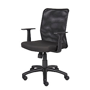 Boss Office Products Budget Mesh Task Chair with Arms in Black