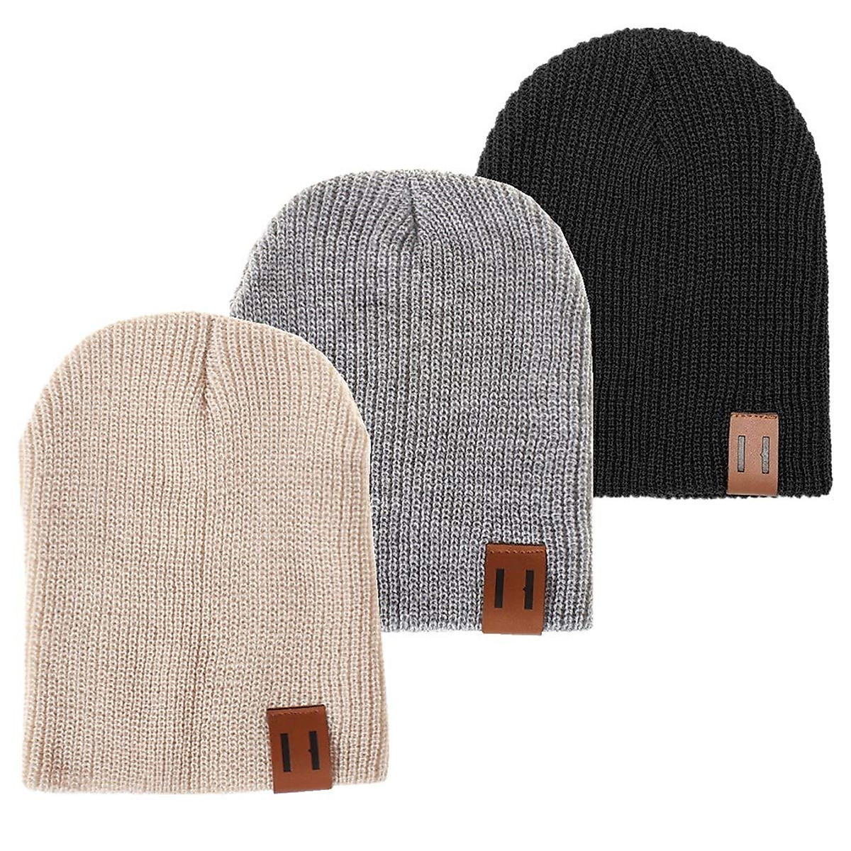 QandSweat Baby Boy's Hat Kids Cool Knit Beanie Hats Toddlers Caps Vertical Tail Style 1-5T (Knitted)