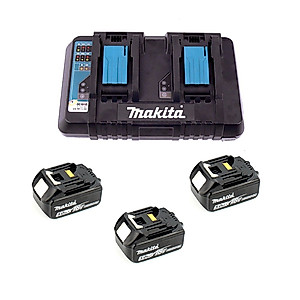 Makita - Power supply kit, DC18RD dual charger, 3 x 18V-5Ah batteries, 198458-6