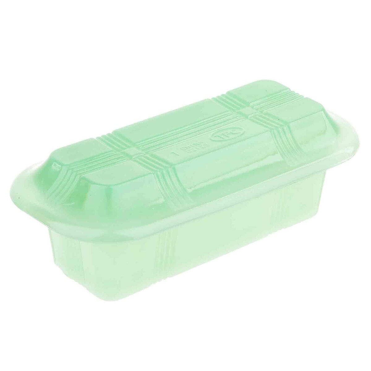 Tablecraft HJ124 Jadeite Glass Collection Butter Dish, 6.75 x 3.25 x 2.25, Green