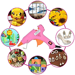 Hot Glue Gun with 40pcs Melt Glue Sticks, 30W Mini Hot Melt Glue Gun Kit, Melting Glue Gun Set, Glue Gun Mini for Crafts and Arts, School, Home, Quick Repairs, Sealing