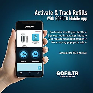 GOFILTR Alkaline Water Infuser - 9.5 pH + Electrolytes for Any Water Bottle/Small Pitcher, 750 Refills / 3 Months, Ionized Mineral Water Infuser (1 Pack)