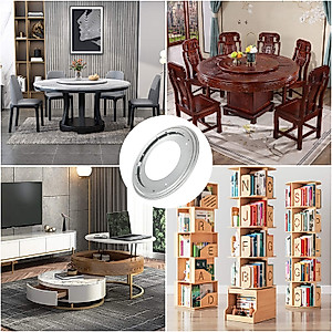 2Pack 12inch Lazy Susan Hardware, 5/16” Thick Turntable Bearings, 1000lbs Rotating Bearing Plate Heavy Duty for Rotating Table, Book Case, Serving Tray,DVD Tower, Corner Shelves, Shoe Rack