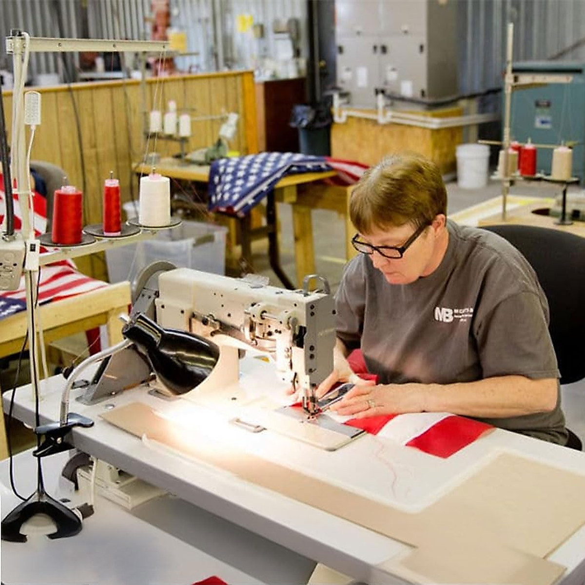 American Flag 3x5 ft Outdoor Heavy Duty, Premium USA US Flag, 100% in USA American flags for outside 3x5 with Luxury Embroidered Stars, Brass Grommets (Premium 3X5 FT American Flag)