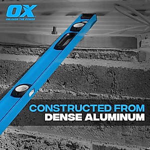 OX TOOLS Trade 32-Inch Aluminum "I" Beam Level with Vial Window | Magnetic & Reinforced End Caps