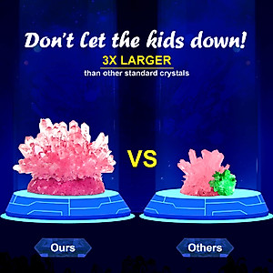 science kits for kids age 8-12, Jumbo Crystal Growing Kit, Grow Crystals Within 24 Hours, Toys & Gifts for Kids Ages 5 6 7 8 9 10 11 12, STEM Learning & Education Toys for 5+ Boys & Girls