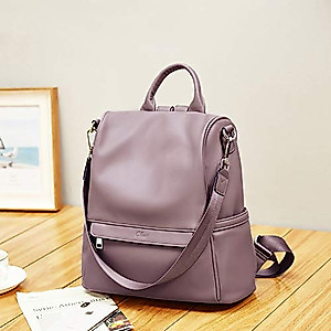 CLUCI Women Backpack Purse Fashion Leather Large Designer Travel Bag Ladies Shoulder Bags Brownish purple
