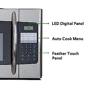 Over The Range Microwave 30 Inch with Vent, 1.6 Cu. Ft. Rangetop Microwave with Sensor Cook in Smudge-Proof Stainless Steel