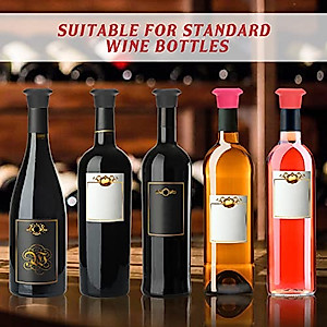 Wine Stoppers 7 Pack Funny Wine Bottle Stoppers Silicone Reusable Leak Proof Air Tight for wine and others wine bottle (Pack of 7)