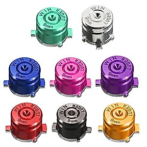 Aluminium Metal Mod Kit Levers Joystick Bullet Buttons for PS4 PS3 Controller Replacement (Silver)