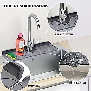 Kitchen Guard Silicone Sink Faucet Mat,Silicone Sink Splash Guard, Sink Splash Guard Behind Faucet, Kitchen Sink Accessories, Kitchen Gadgets for Kitchen1