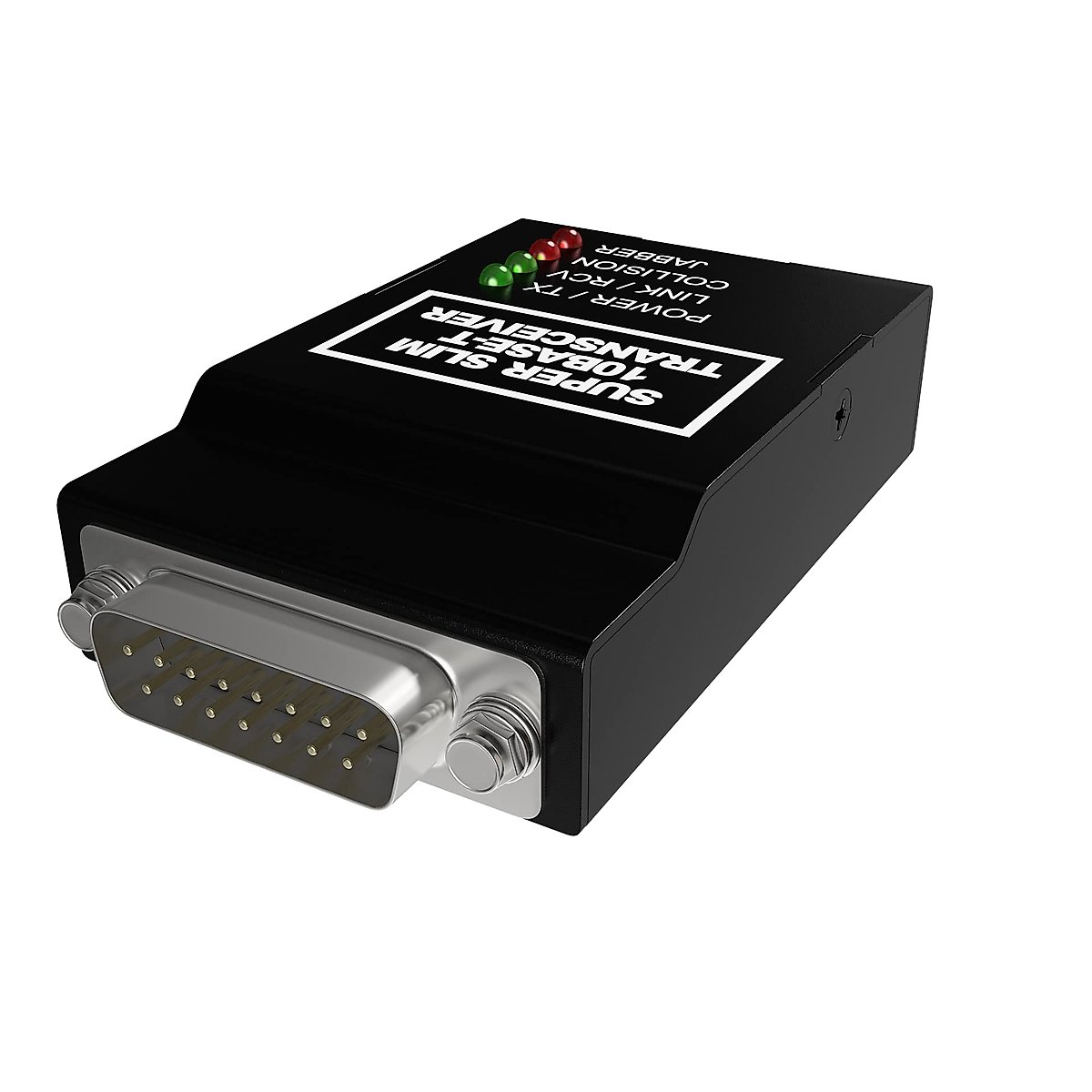 10Base-T RJ45 to 10Base-5 DB15M AUI Type Media Converter | Thick Ethernet Adapter to 10BT UTP RJ-45 Transceiver