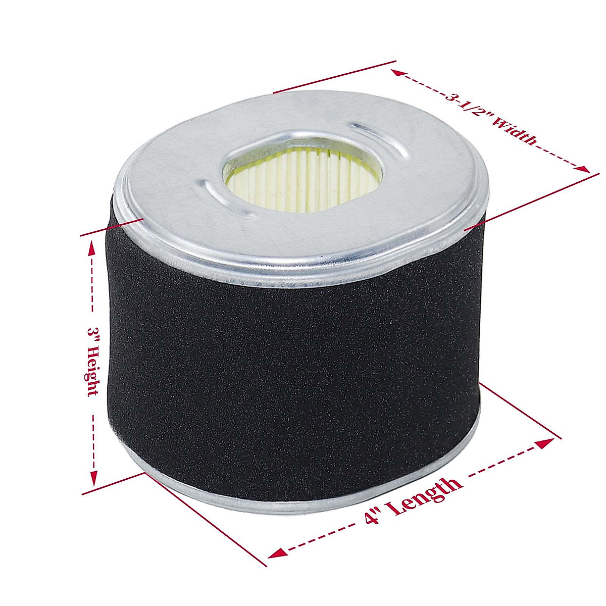 NIDAIFEI 4 Pack GX270 GX240 Air Cleaner Element Replaces Honda 17210-ZE2-822, 17210-ZE2-505, 17210-ZE2-515 for Honda GX240, GX240K1, GX240R1, GX240RT1, GX240U1, GX240UT1, GX270 Engines