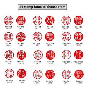 Japanese Name Stamps,Wood Japanese Hanko Chop Chinese Custom Wood Stamps,Name Stamp Japanese Stationery Chinese Name Seal Round Square to Choose(Various Sizes)