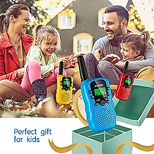 Walkie Talkies for Kids 22 Channels 2 Way Radios Toy with Backlit LCD Flashlight, 3-12 Year Old Boys Girls Gifts Toys 3 Miles Range for Outside, Camping, Hiking