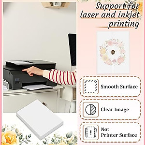 VOISEN 90Pcs Vellum Paper, Printable Vellum Jackets Translucent Vellum Paper 8.5 x 11 Inch Vellum Paper Wraps for Wedding Birthday Invitations Scrapbook Project (90Pcs)