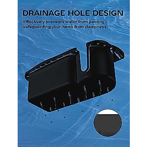 AngLink Boat Cup Holder - Marine Boat Caddy Organizer with Storage 3 Mount Options, Fishing Tool Drink Holders for Center Console Seat Kayak Pontoon Bass Boat Jon Boats丨Black