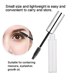 Empty Mascara Tube and Wand, 5 Colors 10ml Empty Eyelash Growth Plastic Oil Tube Container Refillable Mascara Bottle Diy Mascara Brush Container, Cosmetics Supplies