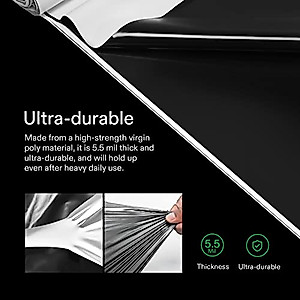 VIVOSUN Black and White Panda Film, 10' x 100' 5.5 Mil Poly Film, Blackout Tarp for Warm House