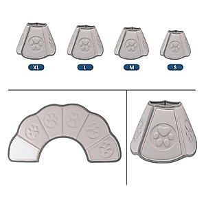 Noble Hydric Pet Cone for Small Dogs and Cats,Cat Cone Collar Soft to Stop Licking Extra Soft Dog Cone Alternative After Surgery for Large Medium Small Dogs-Adjustable 13.4"-15.7" Recovery Cone(L)