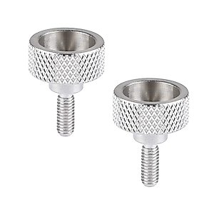 CAMVATE M4 Thumb Screw Button Head Cap Screw Brass Nickel (2 Pieces) - 1988