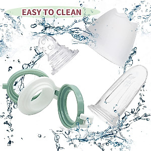 KidsMe 2-in-1 Silicone Baby Squeeze Bottle with Spoon -BPA Free Baby Food Bottle Squeeze Feeder Baby Feeding Supplies Pacifier for Toddlers Infants Babies 4 + Months