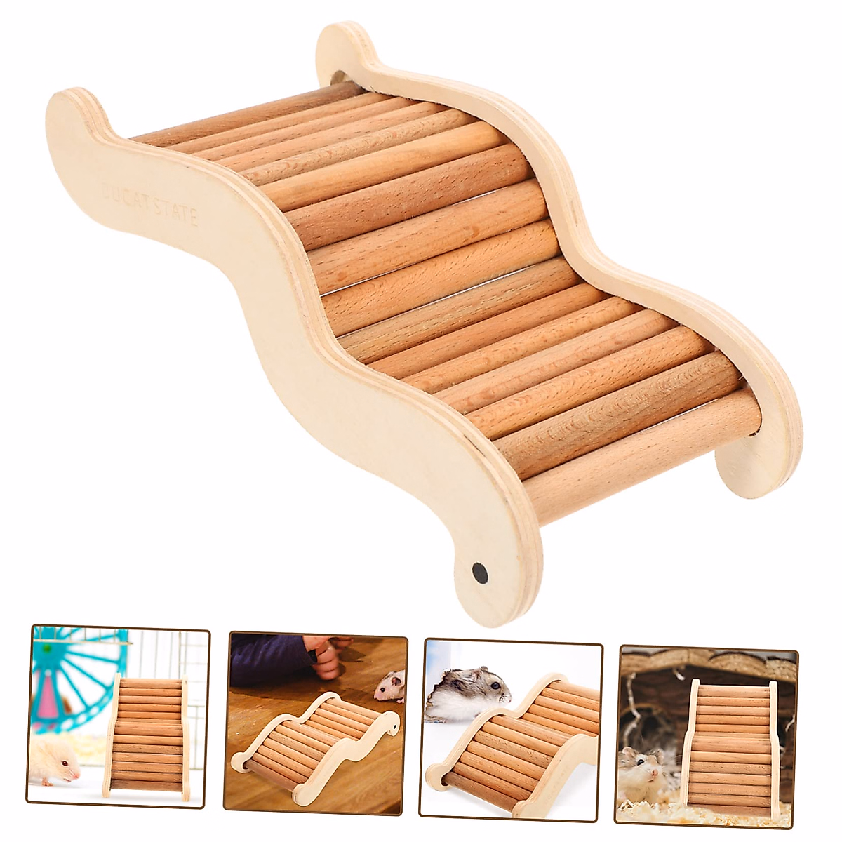 balacoo 3pcs Hamster Climbing Ladder Critter Cage Rabbit Toys for Bunnies Cage Rat Toys Ladder Toy for Chinchilla Hamster Dodging Chinchilla Training Ladder Chinchilla Ladder Wooden