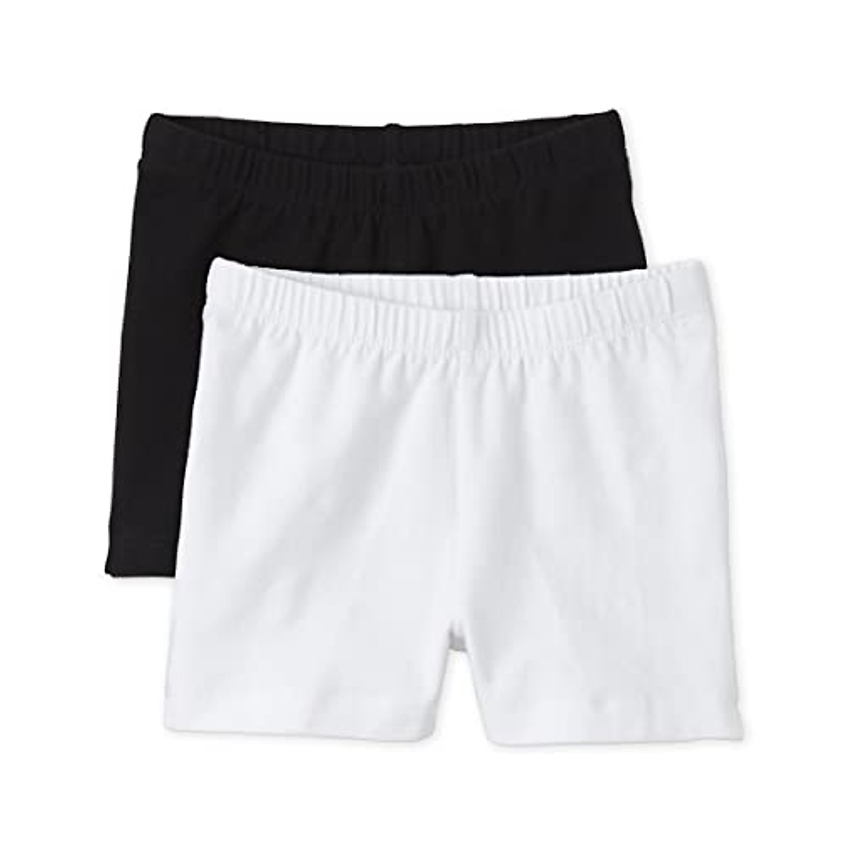 The Children's Place girls Basic Cartwheel Short Pants, Black/White, Small US