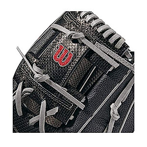 WILSON A2000 Spin Control Fastpitch H12 w/SuperSkin (Infield) - Right Hand Throw,12",Black, large, WBW10022112